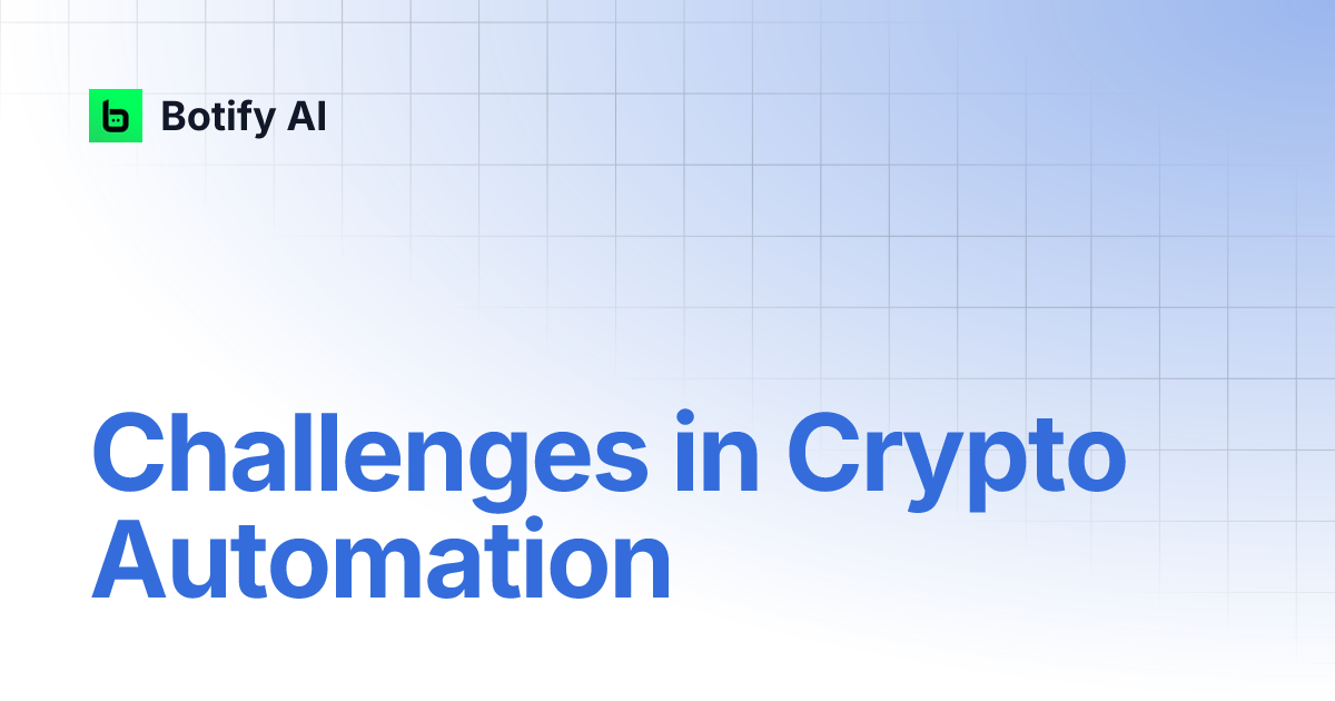 Challenges in Crypto Automation | Botify AI